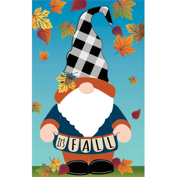 Fall Gnome Garden Linen Flag | Monogram Market