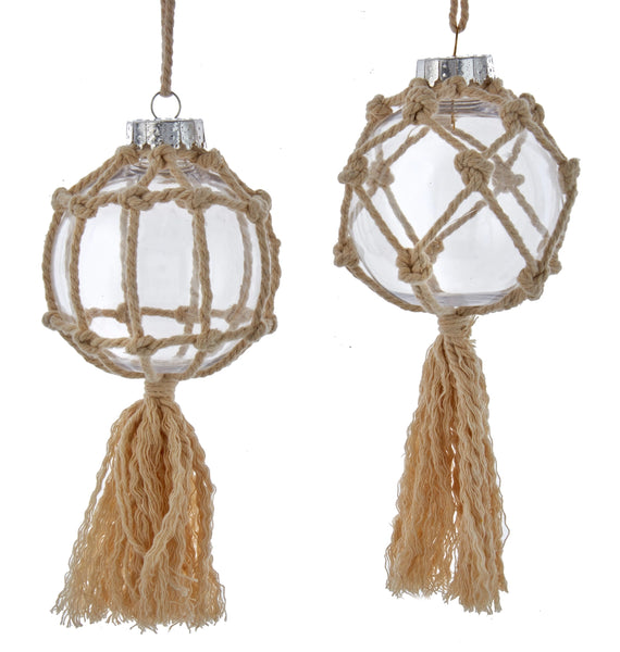 Macrame Ball and Tassel Ornaments | Monogram Market