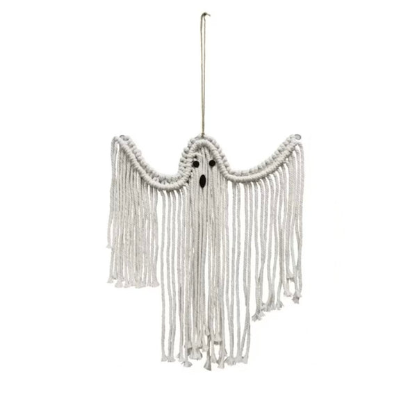 Macrame Hanging Ghost Halloween Decor | Monogram Market