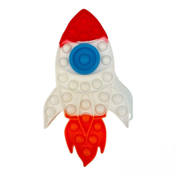 Fidget Bubble Pop It - Blue Rocket Ship | Monogram Market